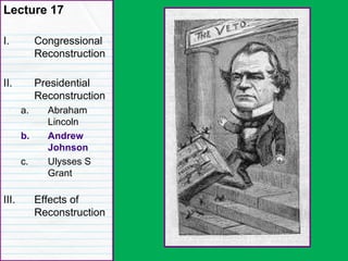 lecture 17 on reconstruction | PPT