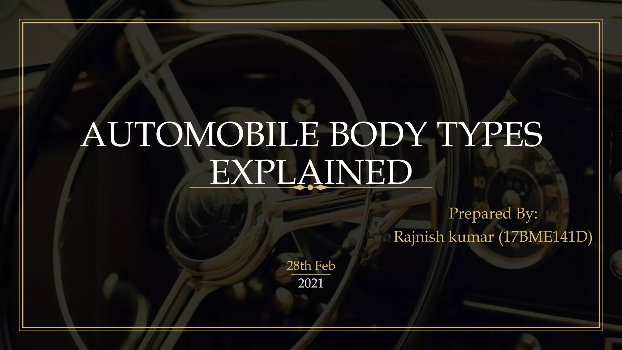 Automobile Body Types Explained | PDF