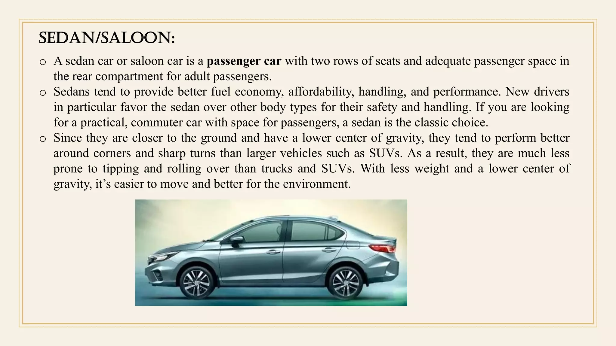 Automobile Body Types Explained | PDF