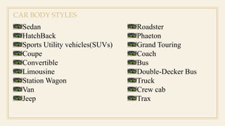 Automobile Body Types Explained | PDF