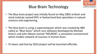 Blue_brain_technology ppt | PPTX | Brain and Nervous System Disorders ...