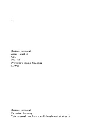 17Business proposalJames HamiltonGCU | DOCX