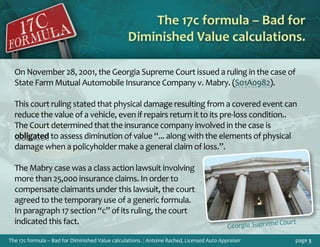 17c formula Diminished Value ebook | PPT