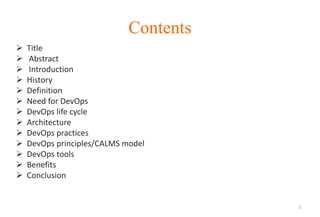 DevOps seminar ppt | PPTX