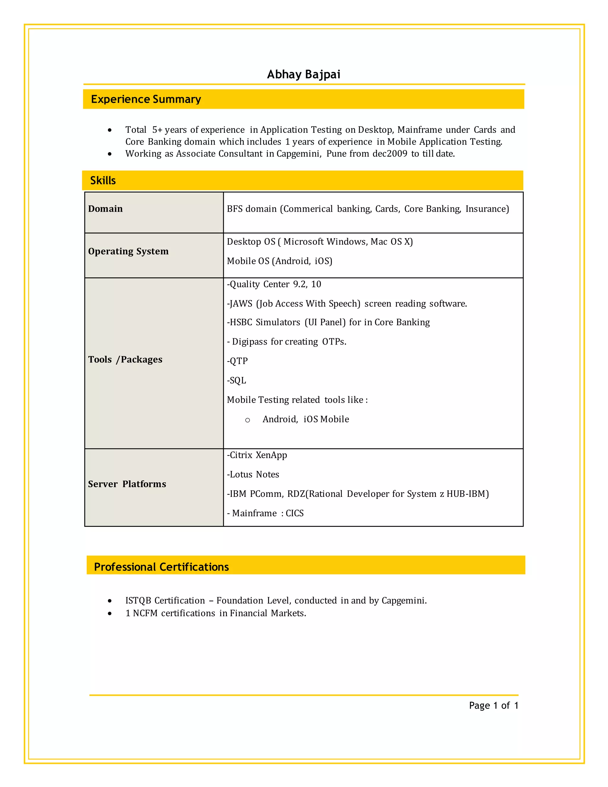 Abhay Bajpai_Resume | PDF