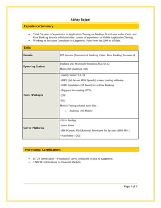 Abhay Bajpai_Resume | PDF