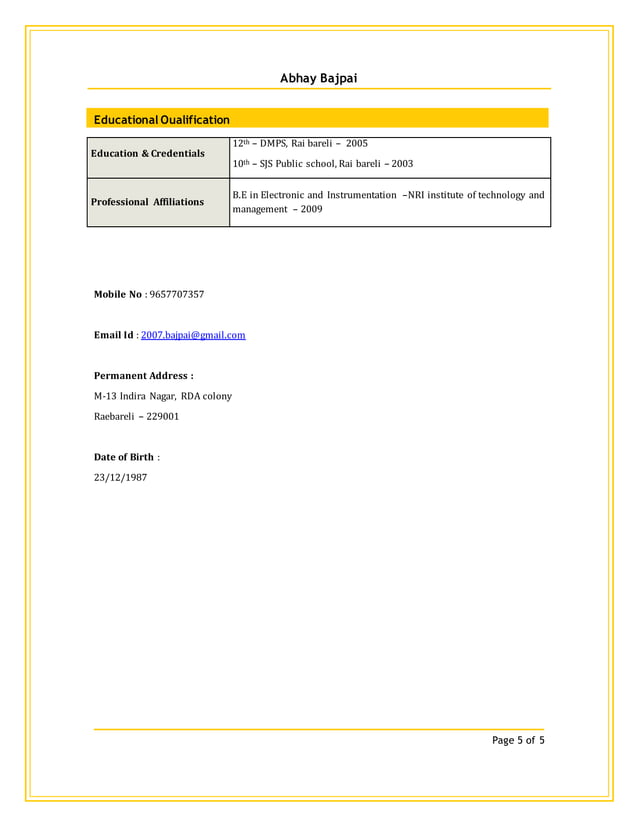 Abhay Bajpai_Resume | PDF