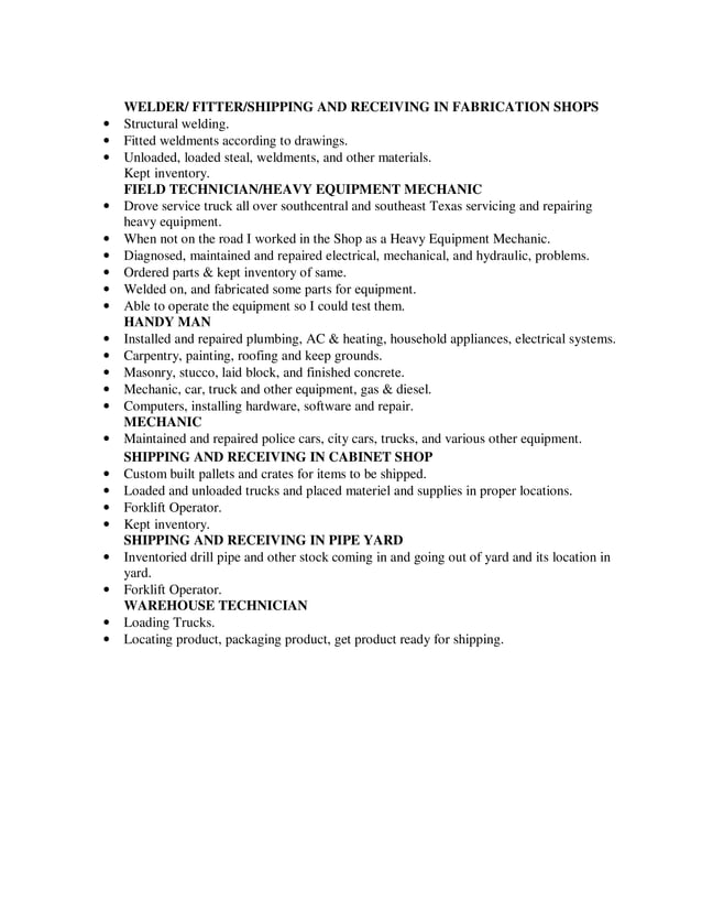 offshore resume | PDF