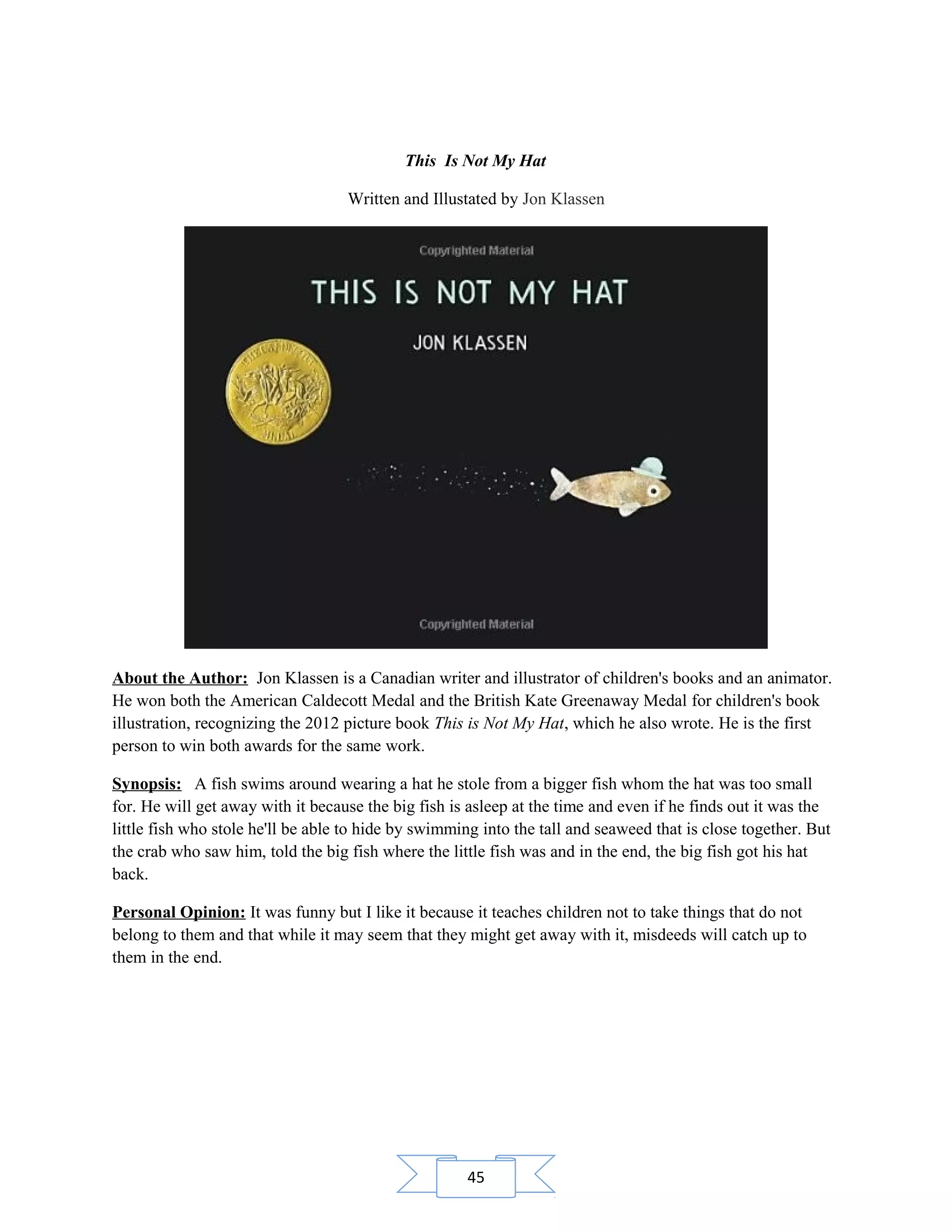 CALDECOTT ASSIGNMENT | DOC