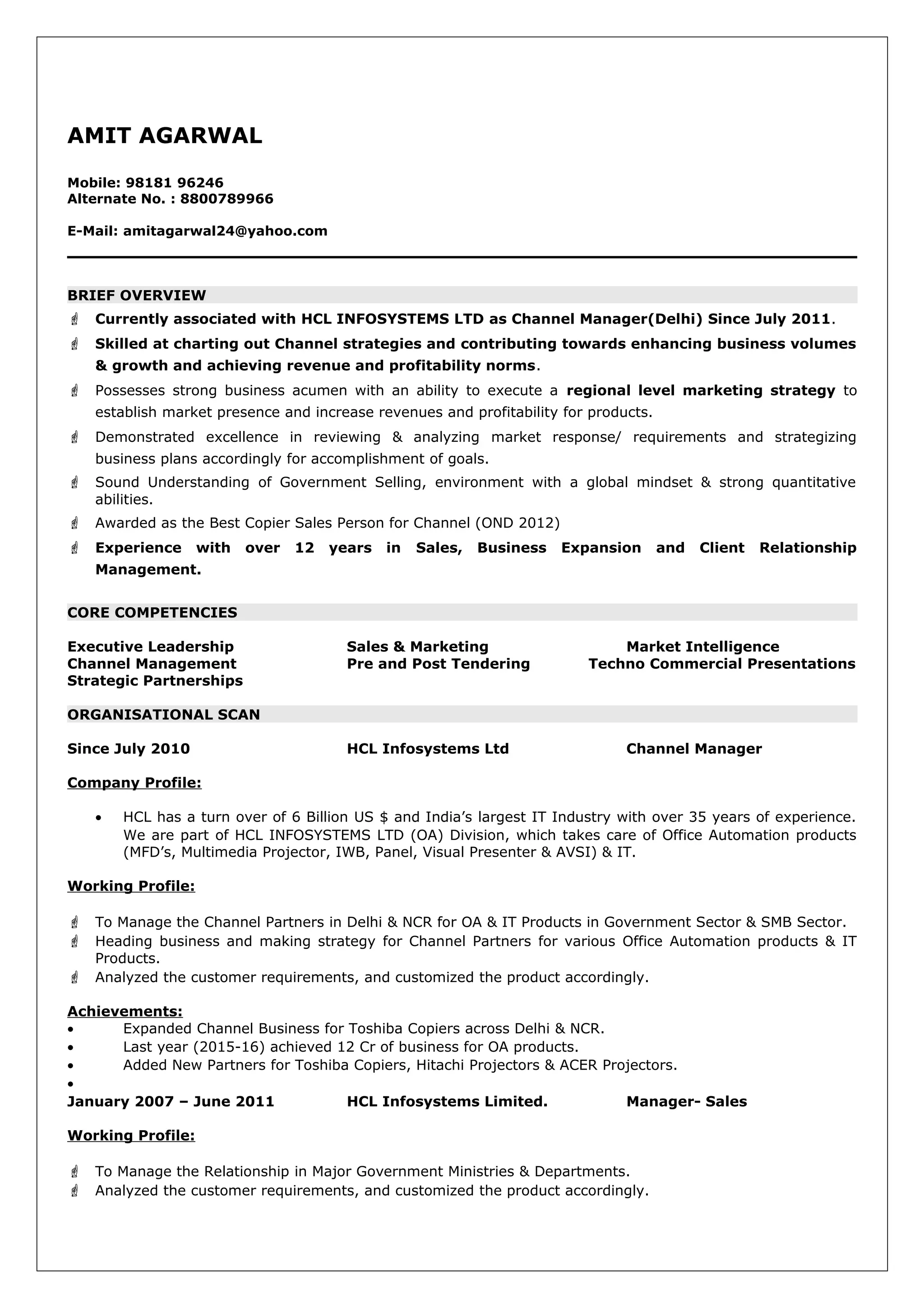 RESUME - Amit Agarwal | DOC