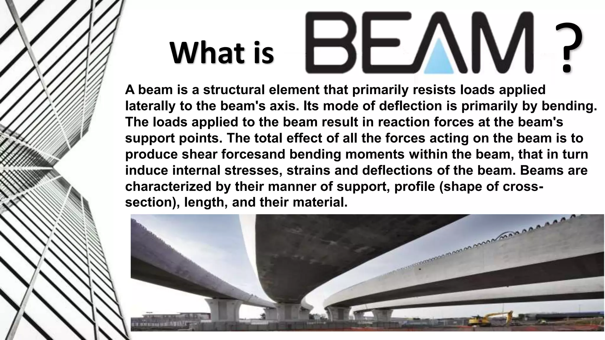 what is beam ? types of beam shapes etc | PPTX
