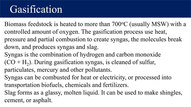 Biomass energy and conversion processes | PPTX | Science