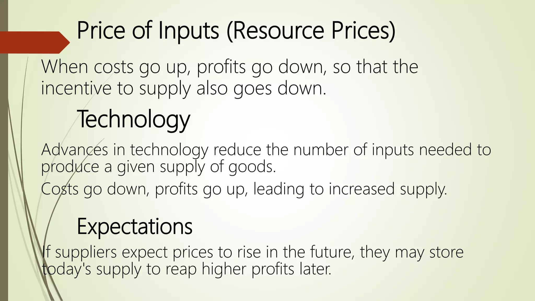 changes in supply | PPTX