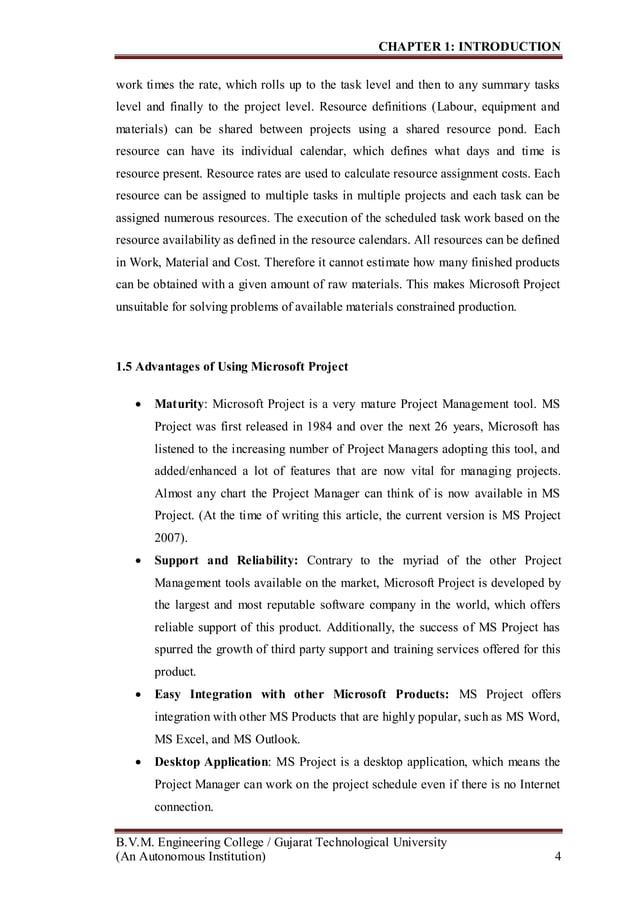 Resource scheduling in Construction Project Using Microsoft Project | PDF