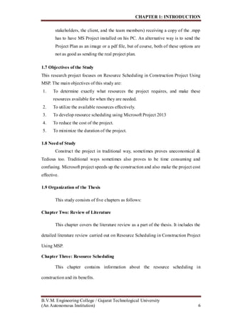 Resource scheduling in Construction Project Using Microsoft Project | PDF