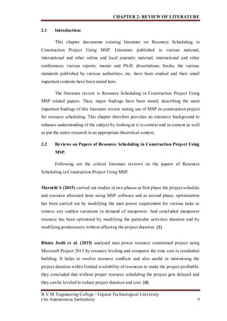Resource scheduling in Construction Project Using Microsoft Project | PDF