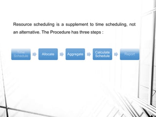 Resource scheduling in Construction Projects Using MSP | PPTX