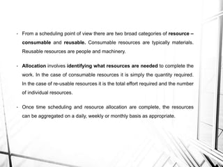 Resource scheduling in Construction Projects Using MSP | PPTX