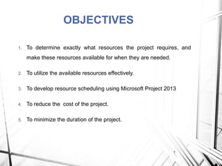 Resource scheduling in Construction Projects Using MSP | PPTX
