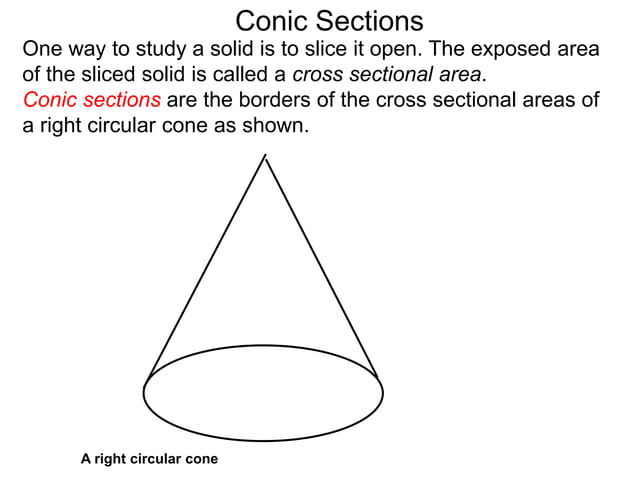 17 conic sections circles-x | PPT