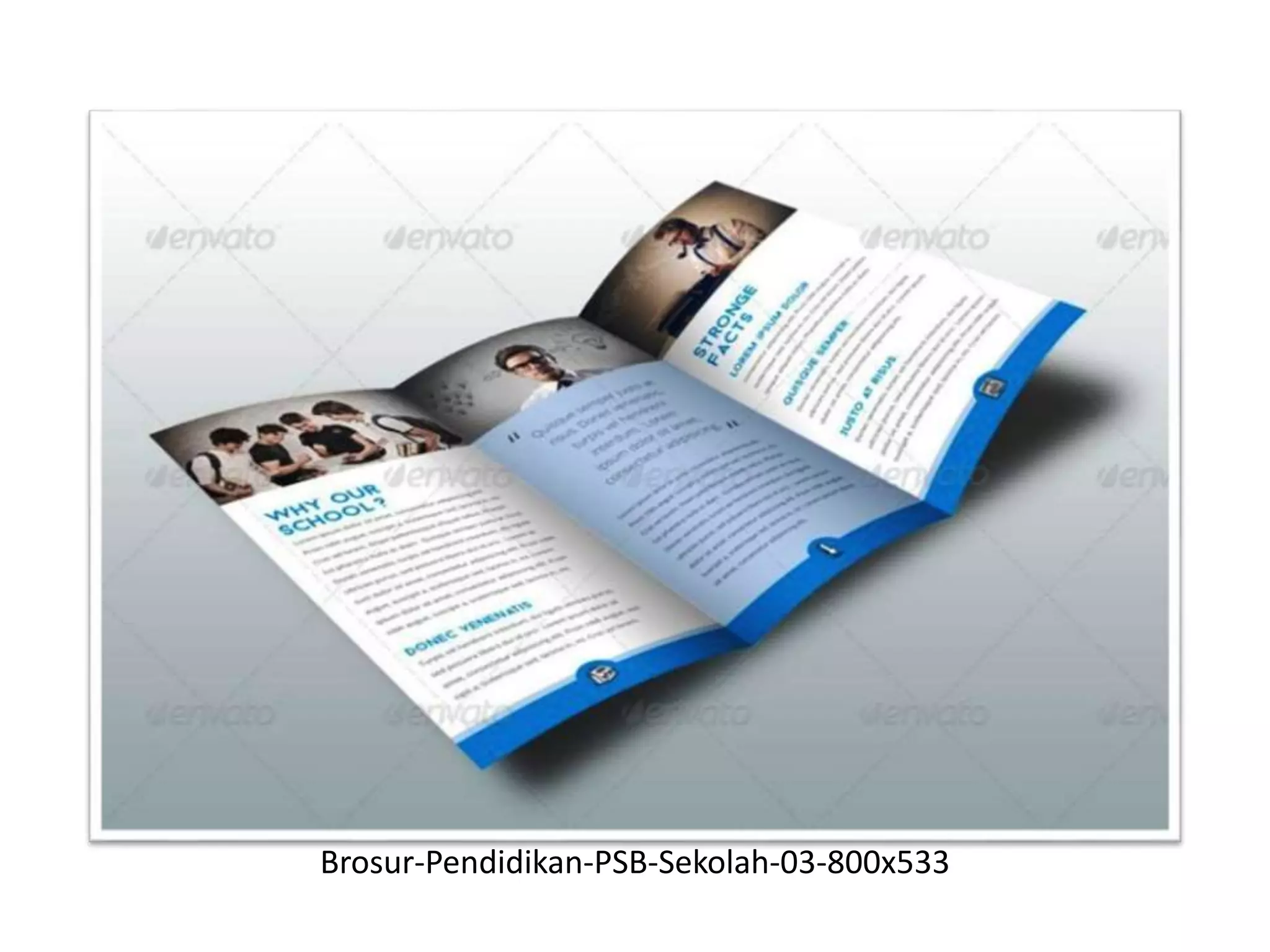 17 Contoh Desain Brosur Sekolah | PPTX