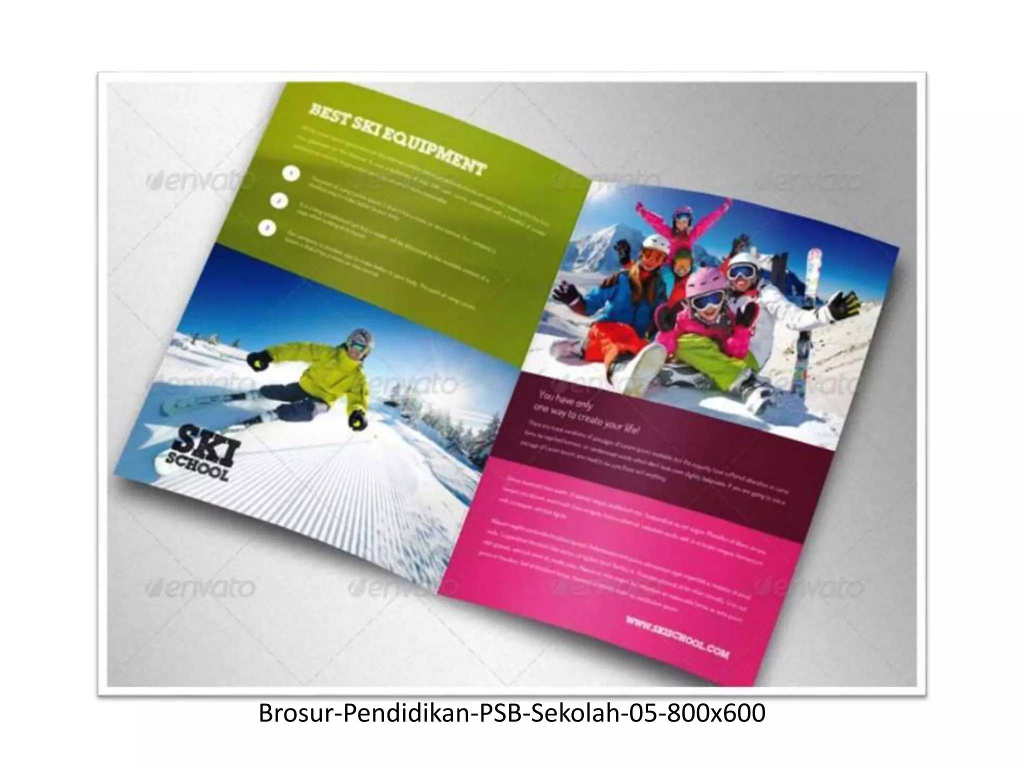 17 Contoh Desain Brosur Sekolah | PPTX