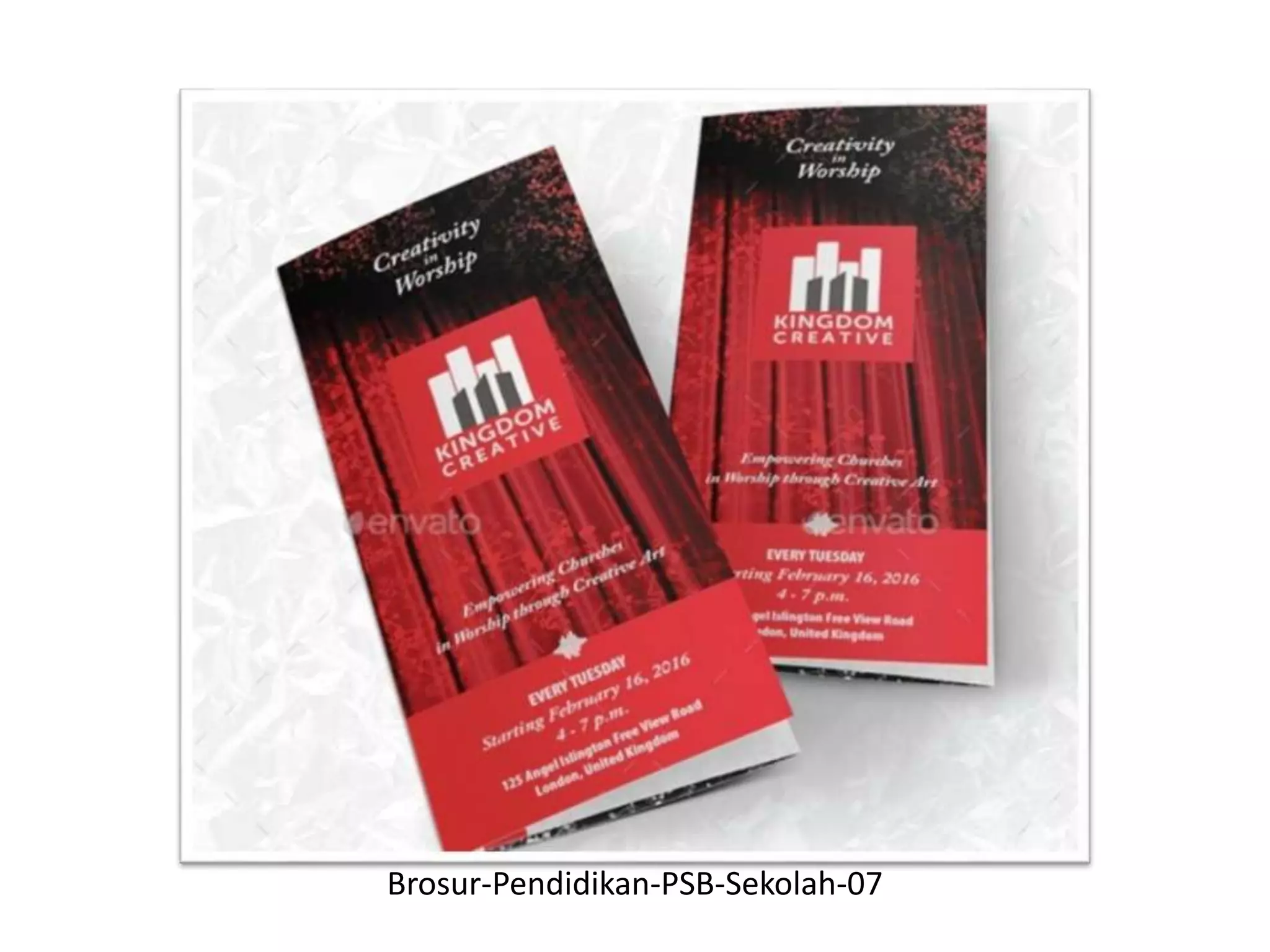 17 Contoh Desain Brosur Sekolah | PPTX