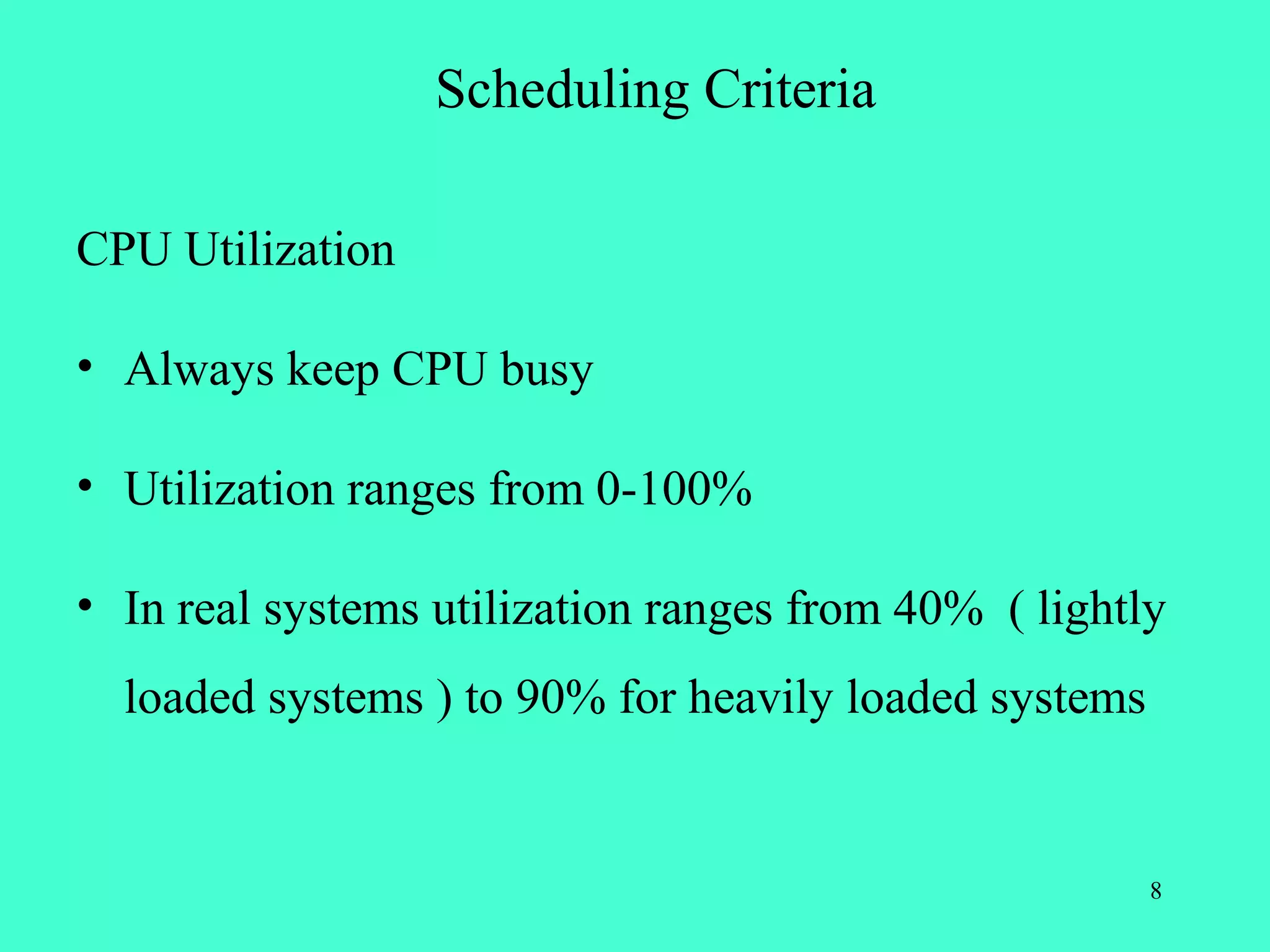 17 Cpu Scheduling And Scheduling Criteria Ppt 