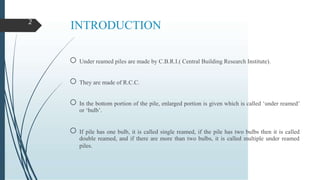 Under-Rreamed Piles | PPTX