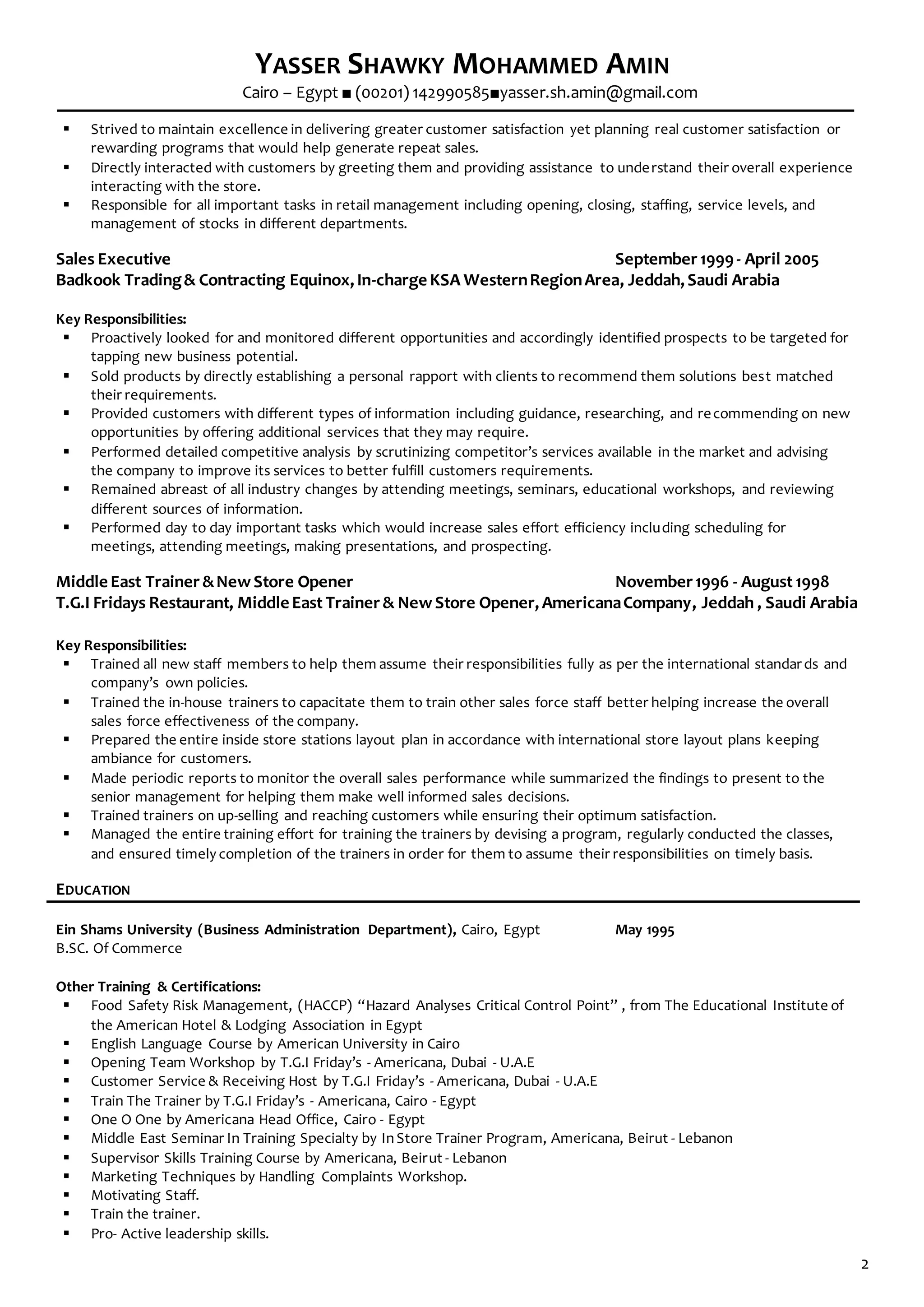 Yasser C.V 2016 | DOCX