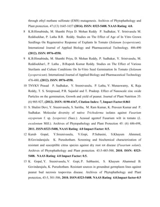Dr Y Sreenivasulu CURRICULUM VITAE | PDF