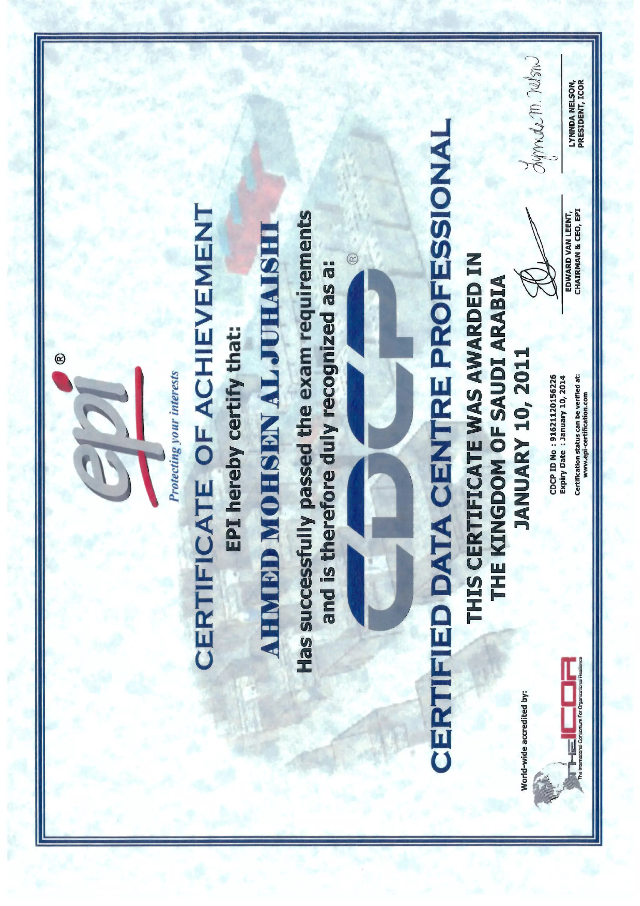 CDCP certificate | PDF