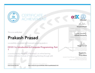 Certificate-IITBx_I | PDF