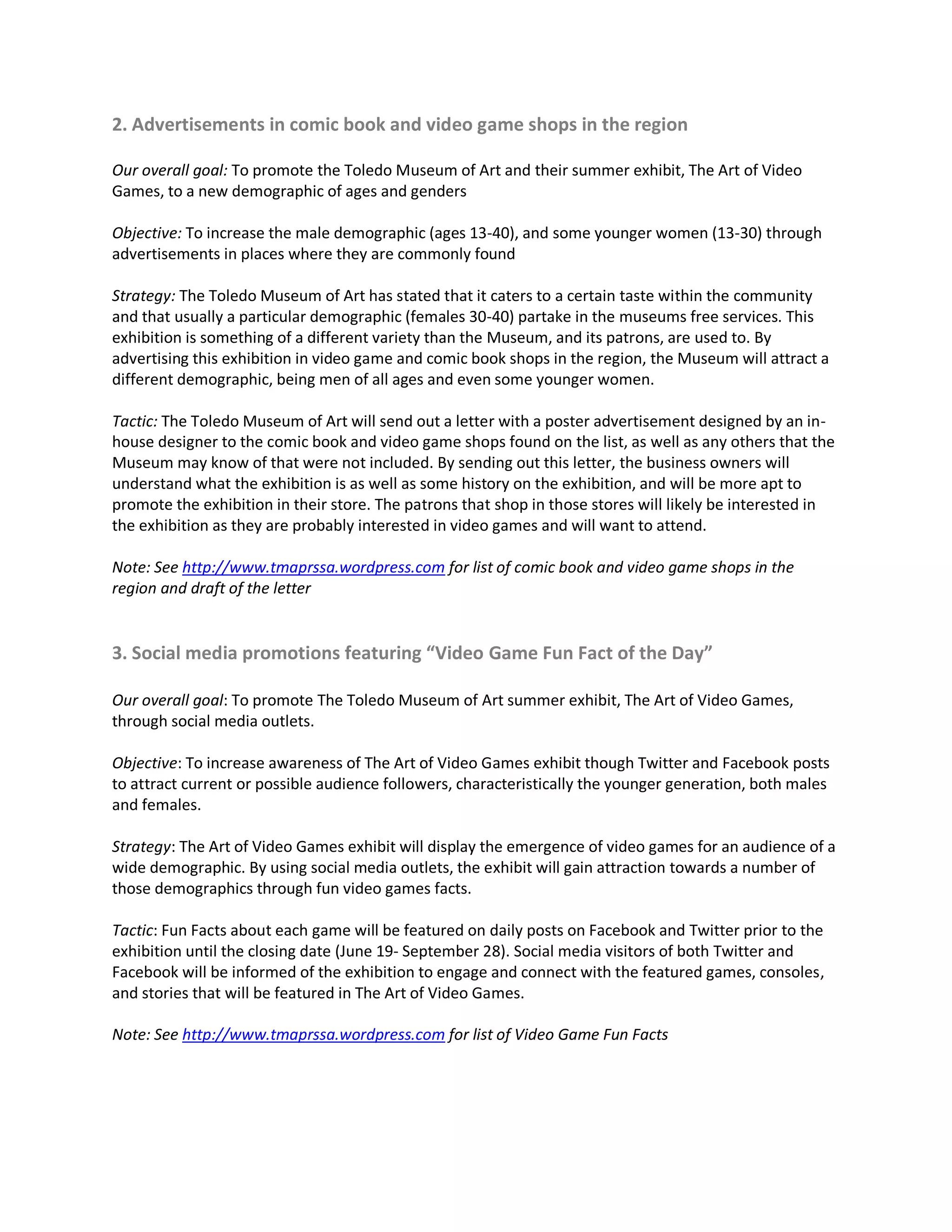 Toledo Museum of Art Proposal | PDF