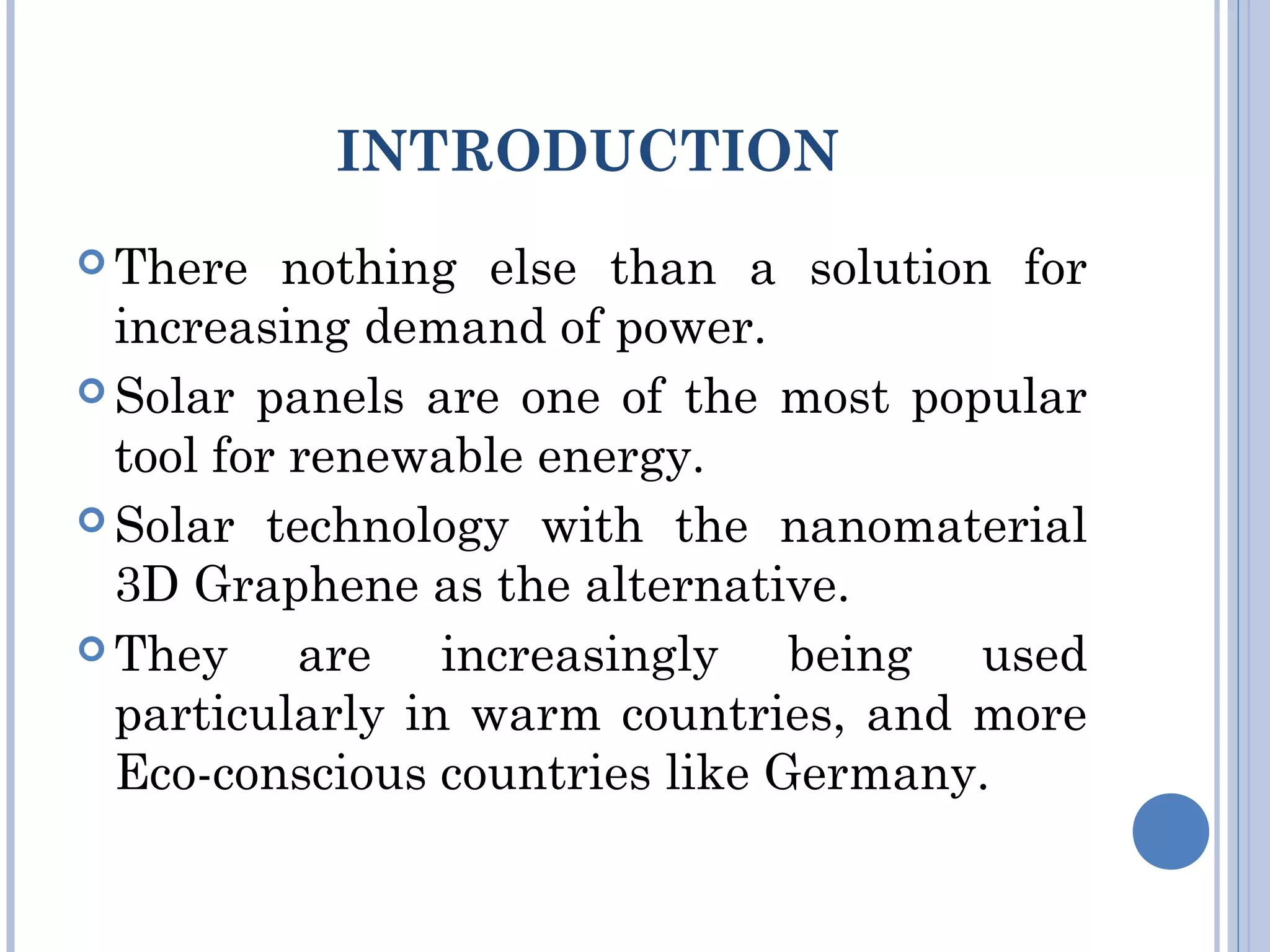 3D graphene in solar | PPT
