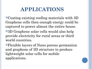 3D graphene in solar | PPT
