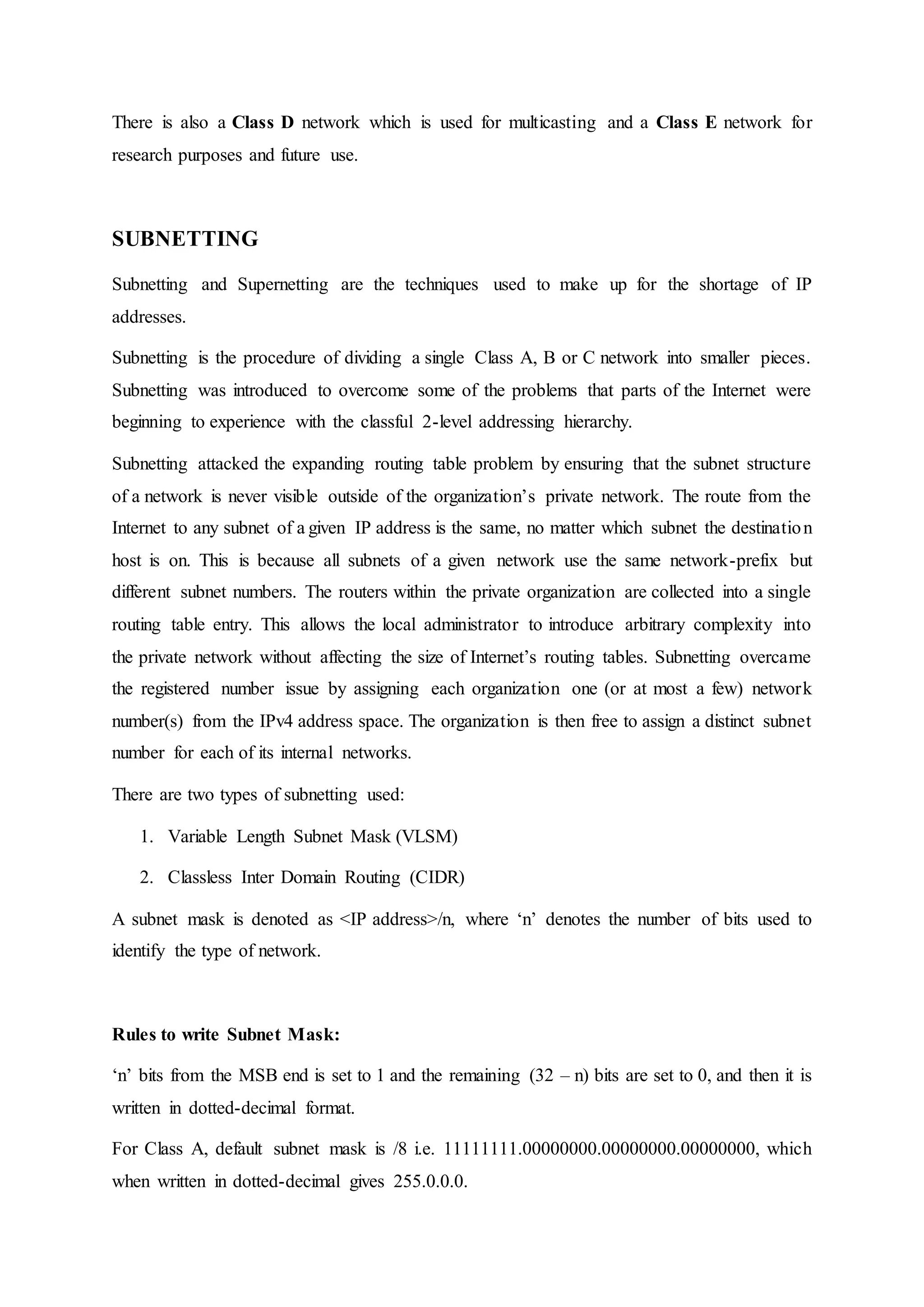 Subnet Design | DOCX