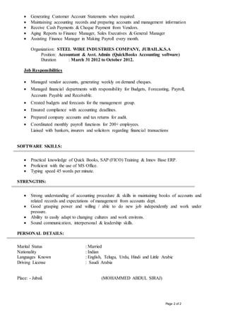 Accountant Resume | DOCX