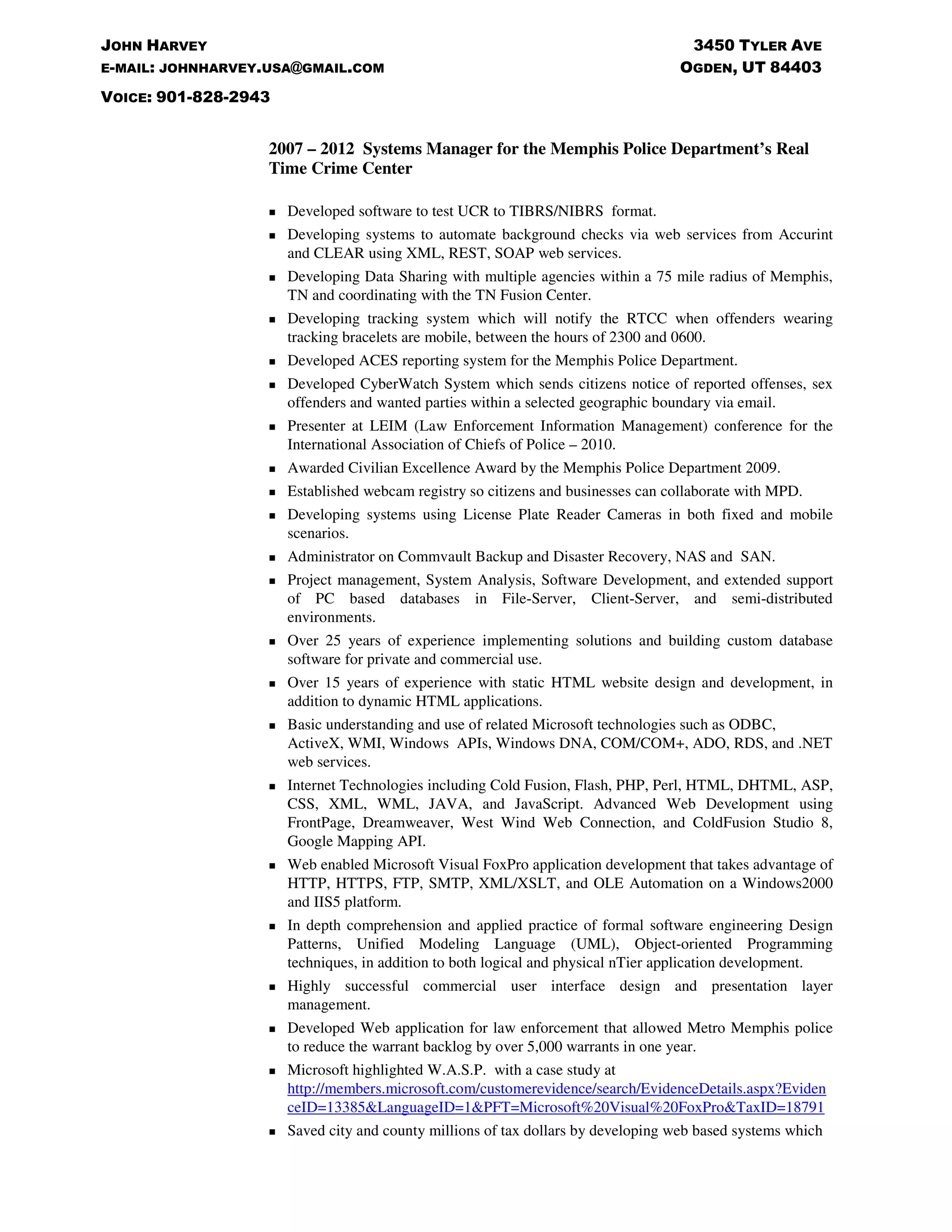 JohnHarveyResume | PDF