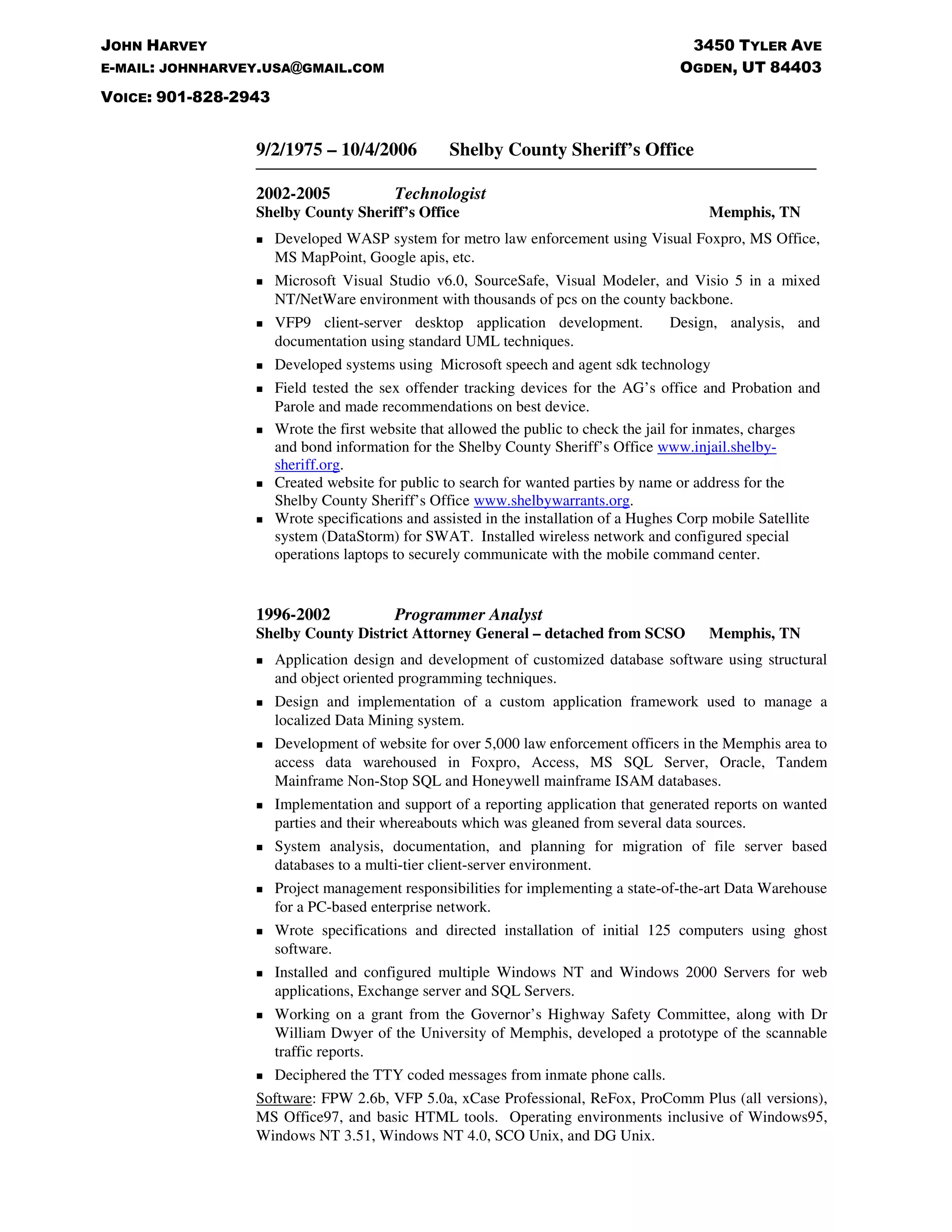JohnHarveyResume | PDF
