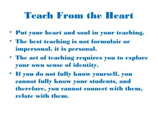 The Role of the Teacher | PPT