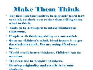 The Role of the Teacher | PPT