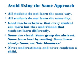 The Role of the Teacher | PPT