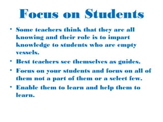 The Role of the Teacher | PPT