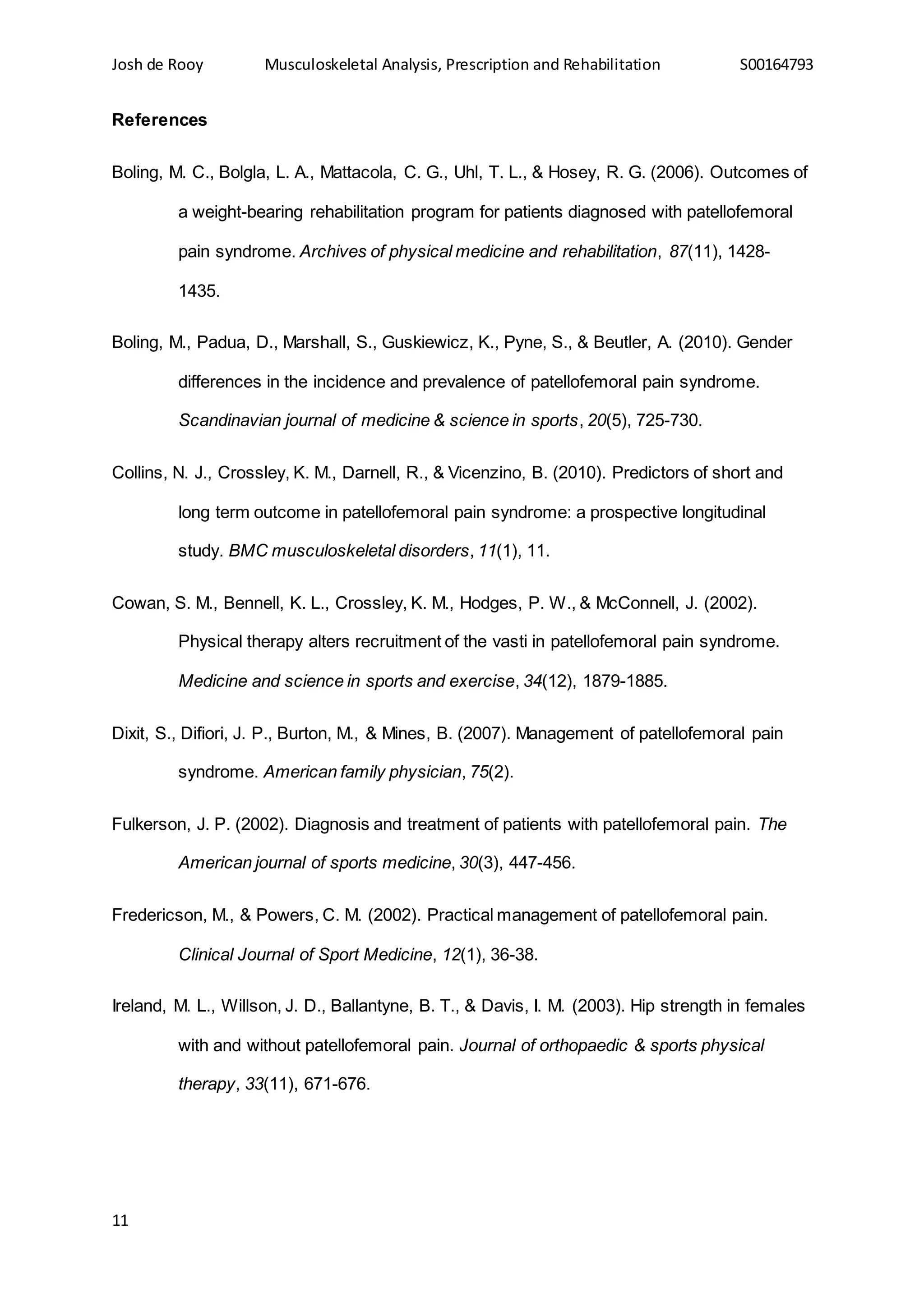 Musculoskeletal Case Study | DOCX