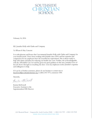 Southside Rec Letter | PDF
