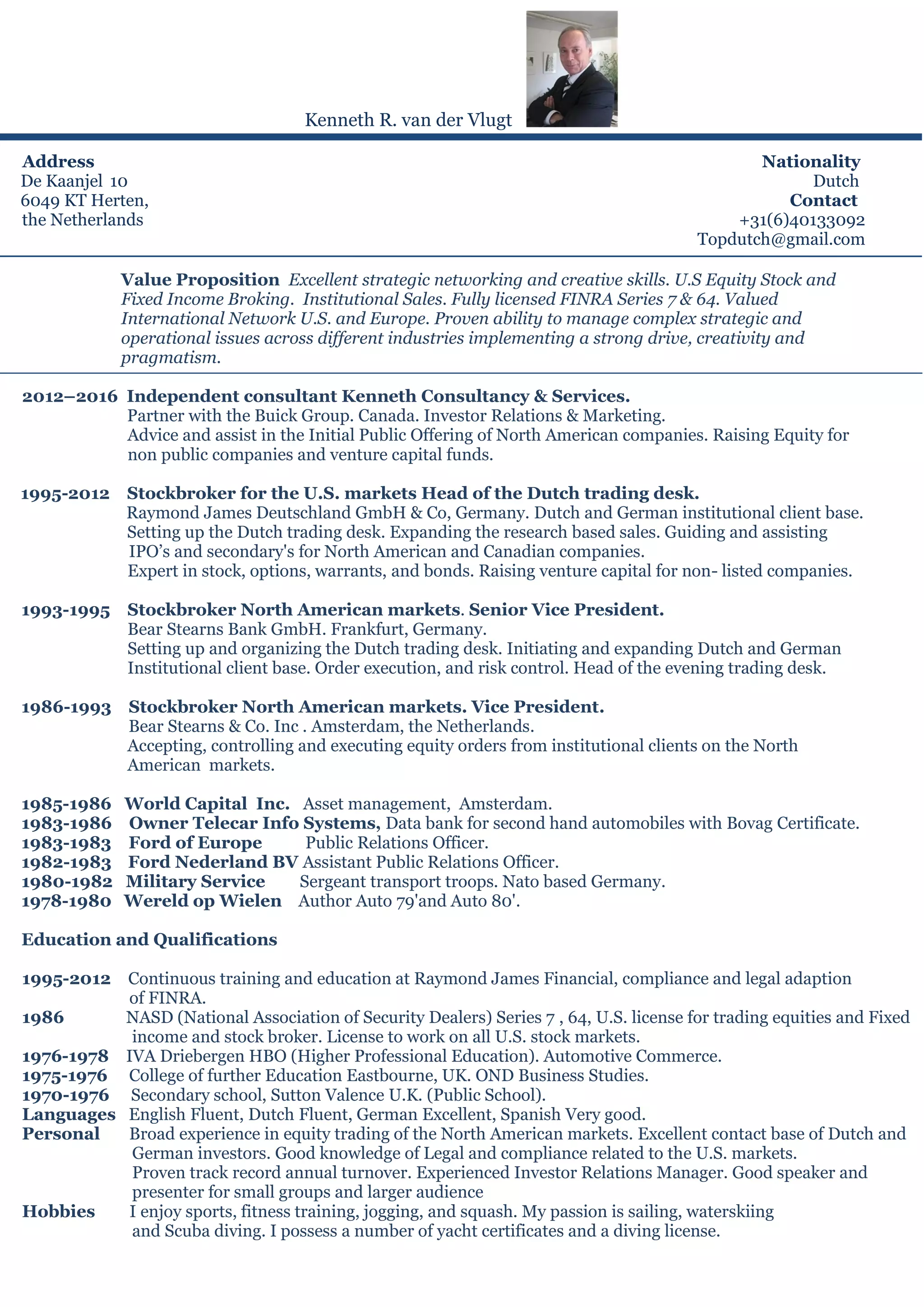 CV Short version UK7Banking1 | PDF