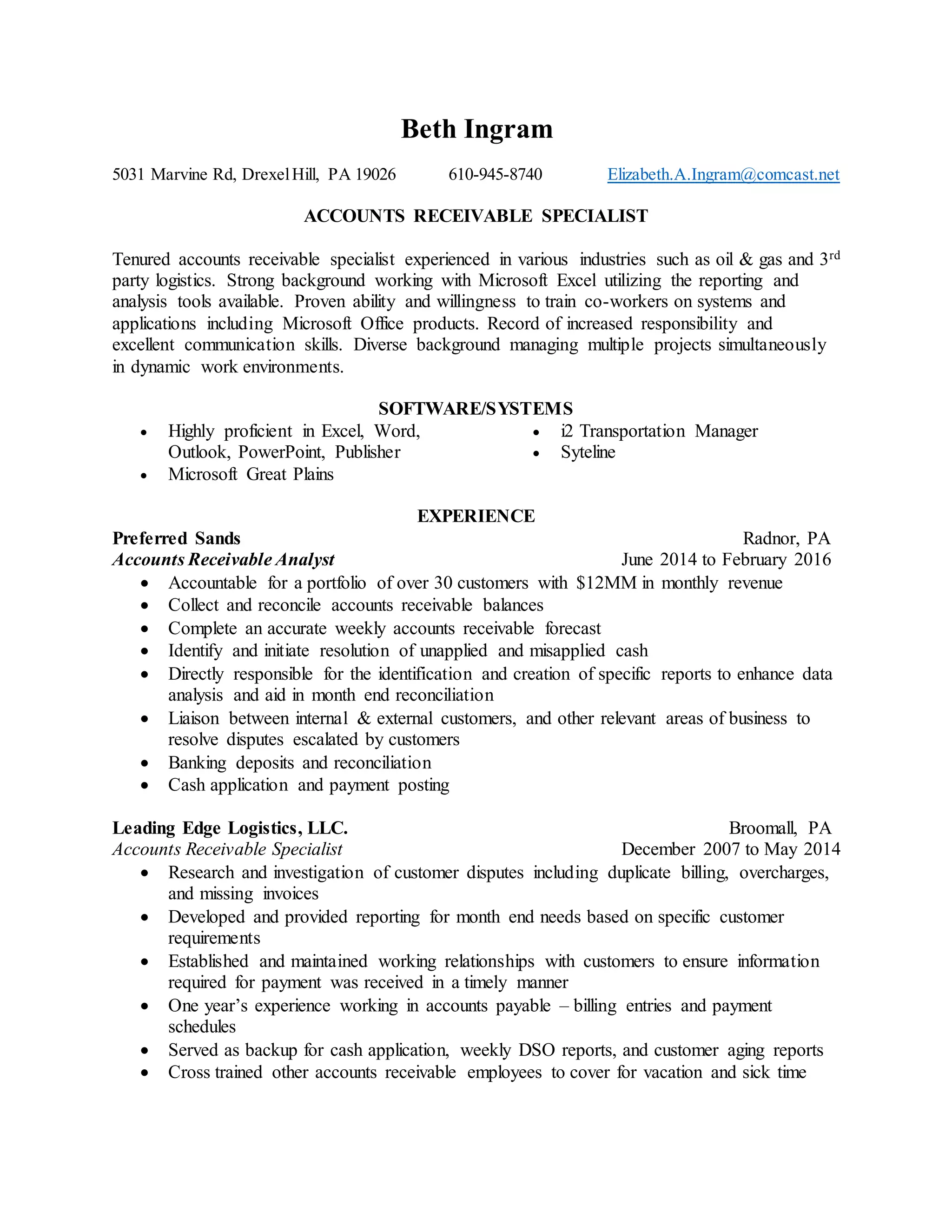 Beth Ingram - Resume | DOCX