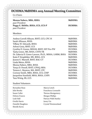 WHAI_MdHIMA 2015 Meeting Brochure final-1 | PDF
