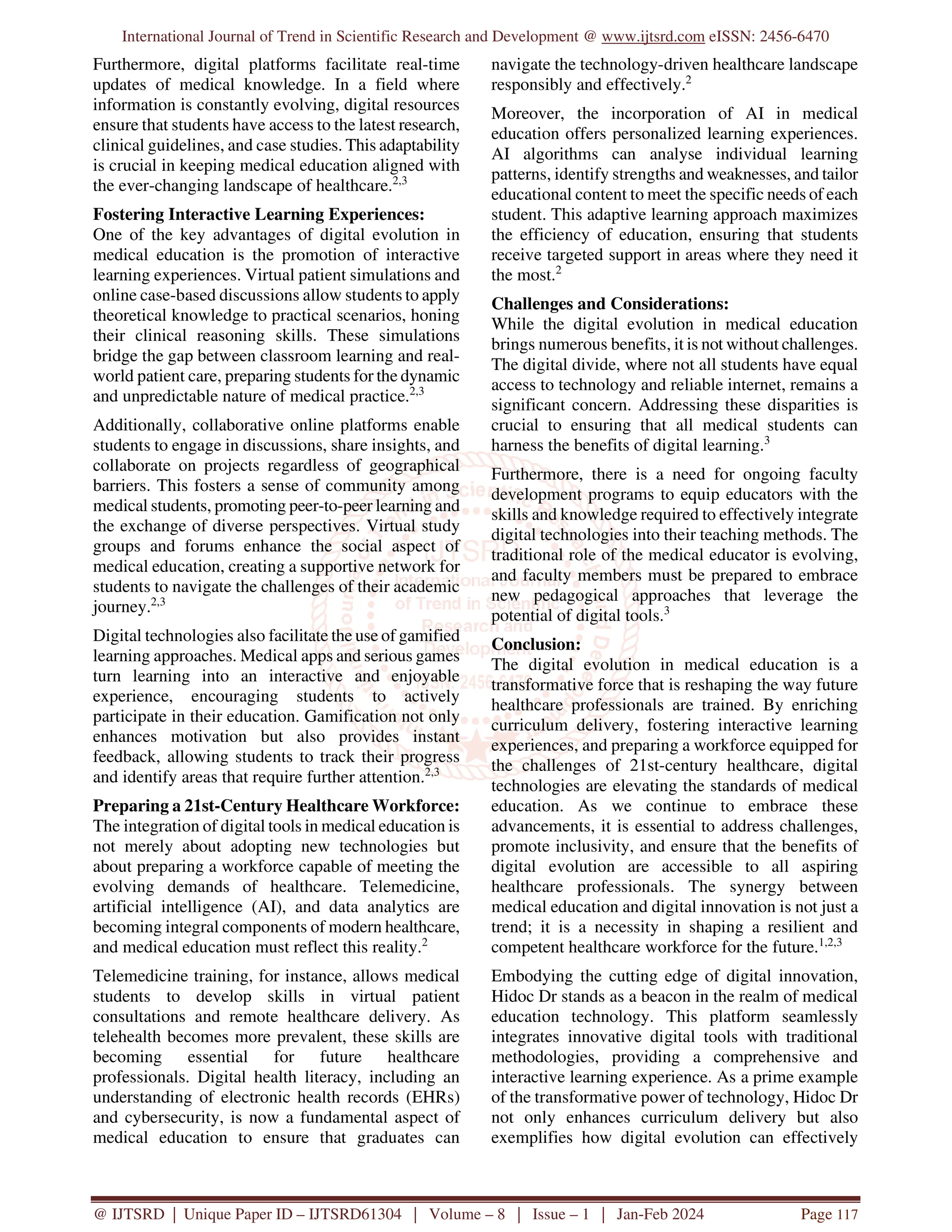 Elevating Medical Education The Role of Digital Evolution in ...